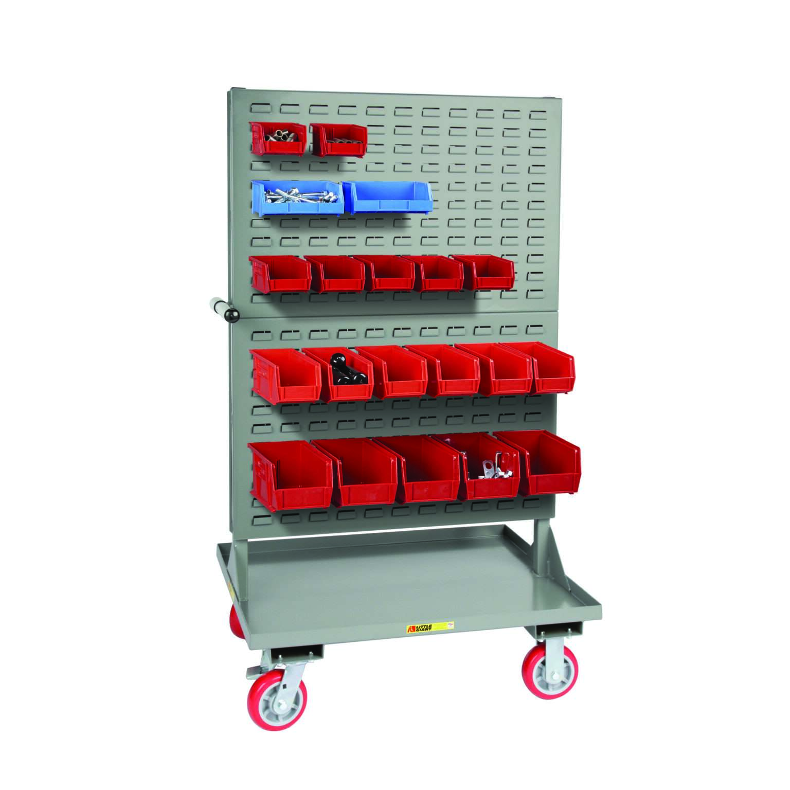 Double Sided Pegboard or Louvered Panel Cart - Little Giant