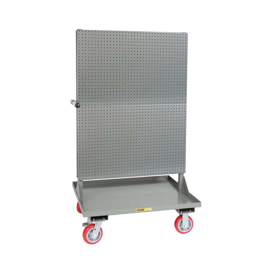 Double Sided Pegboard or Louvered Panel Cart - Little Giant