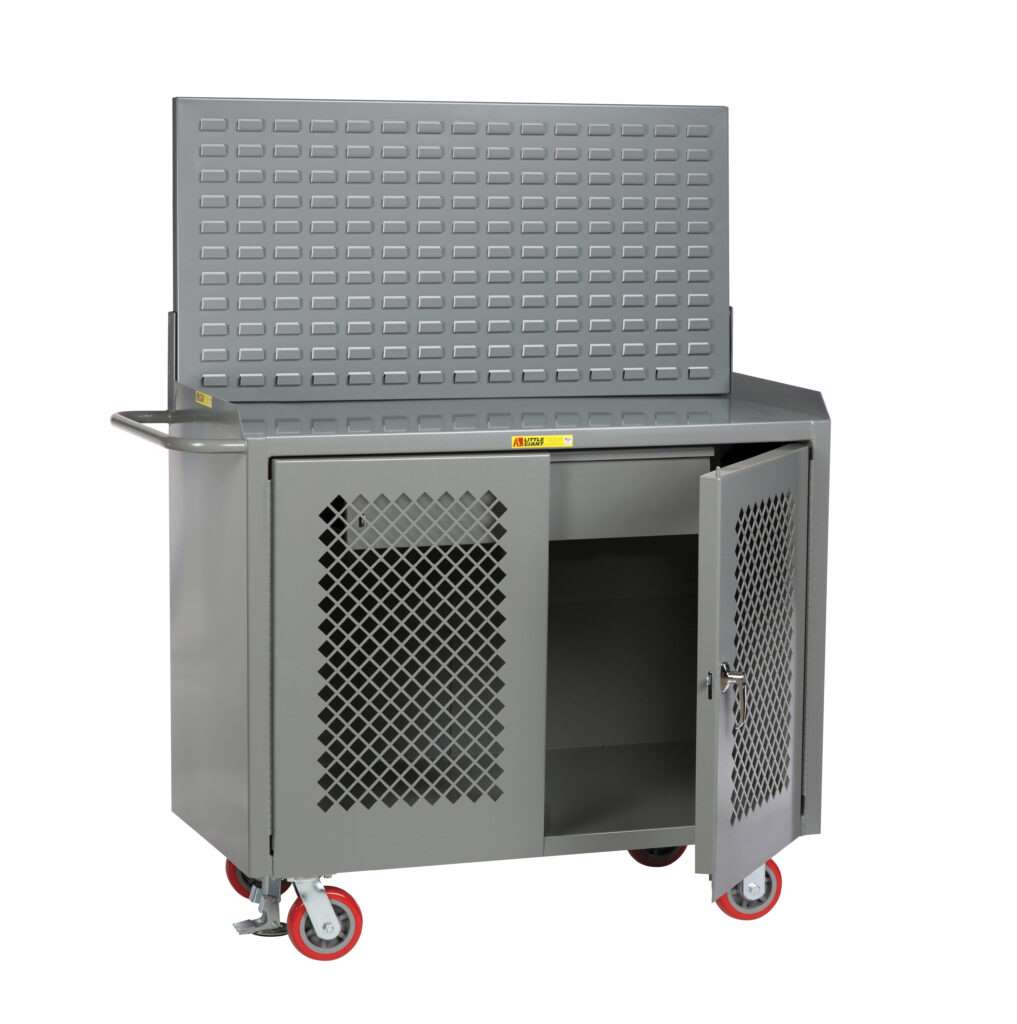 Mobile Bench Cabinets with Clearview Doors - Little Giant