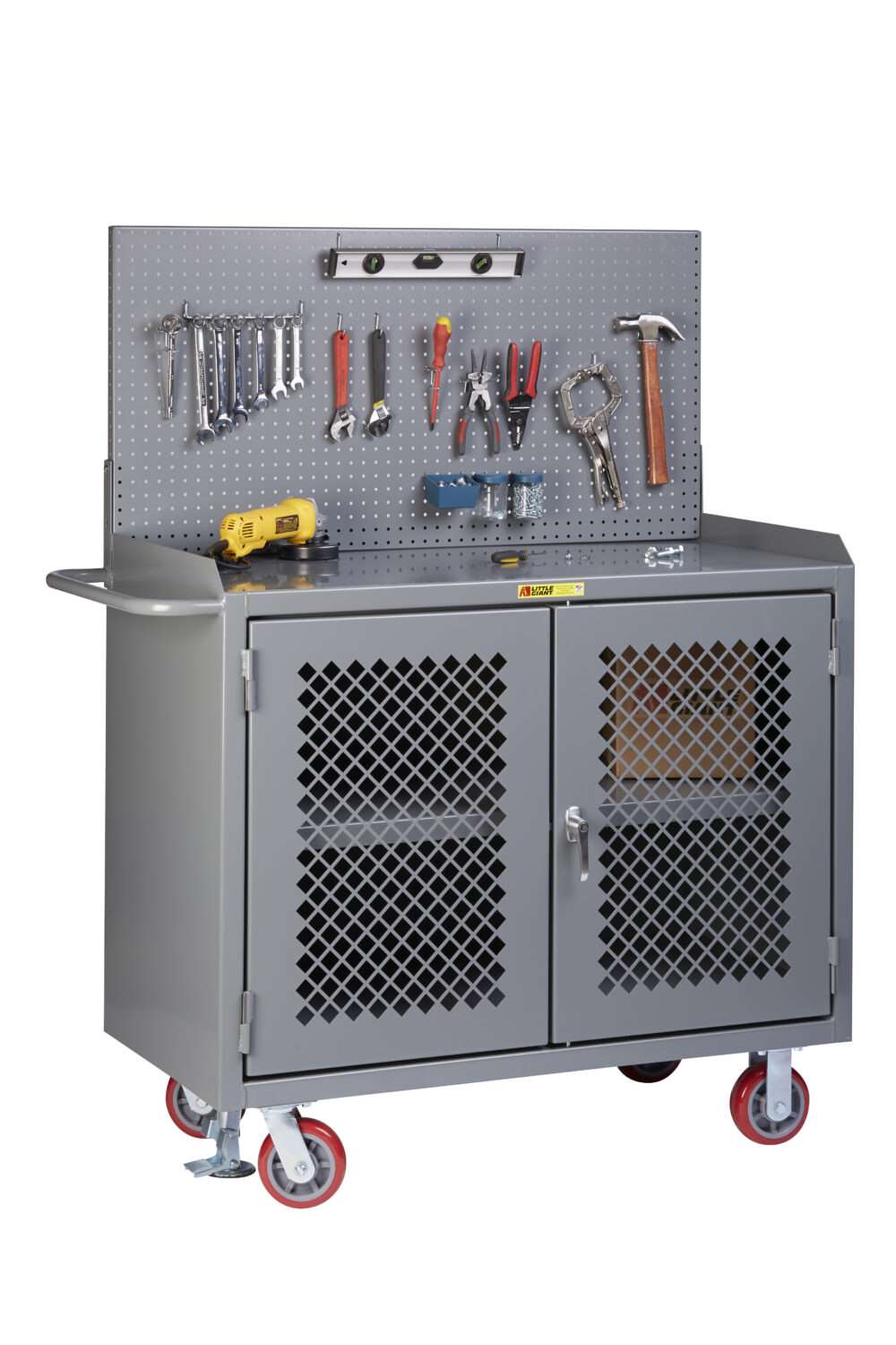 Mobile Bench Cabinets with Clearview Doors - Little Giant