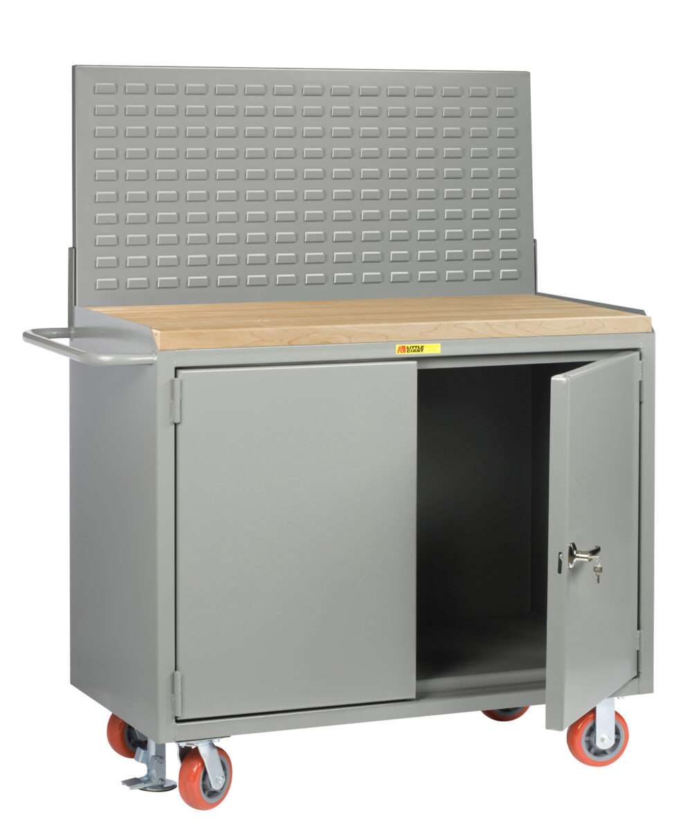 Mobile Bench Cabinets with Locking Doors - Little Giant