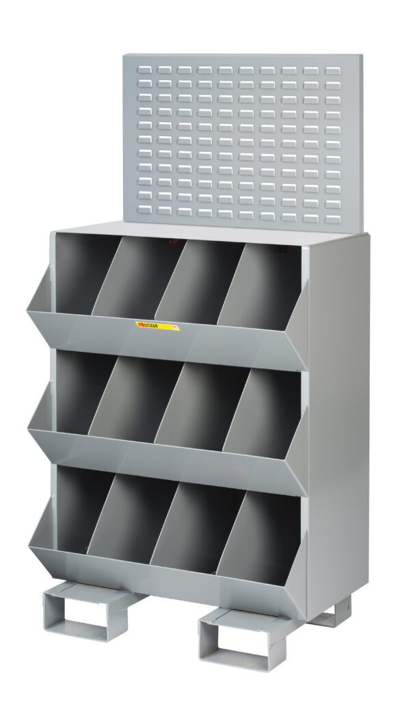 Stationary Storage Bins with Louvered Panel - Little Giant