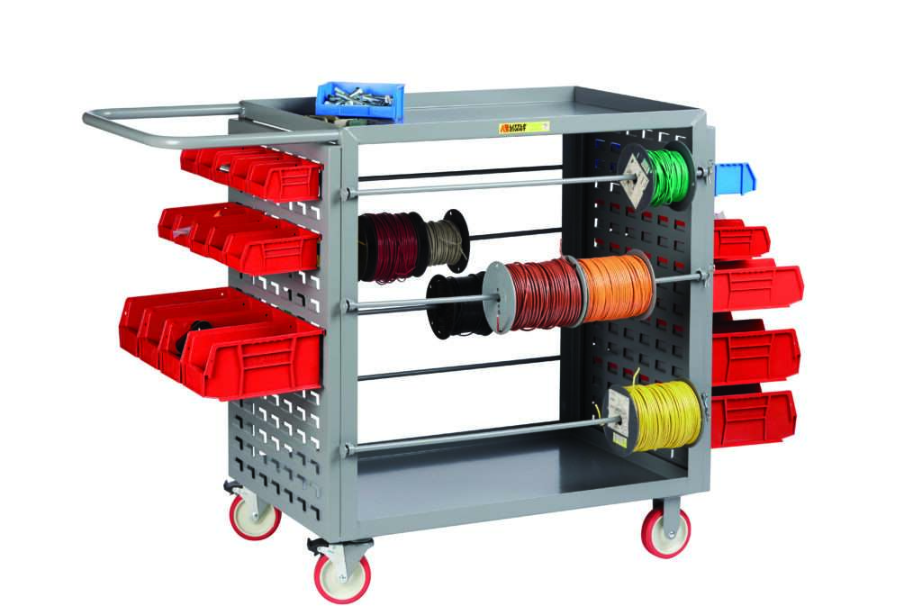 Wire Reel Cart with Louvered Panel Ends - Little Giant