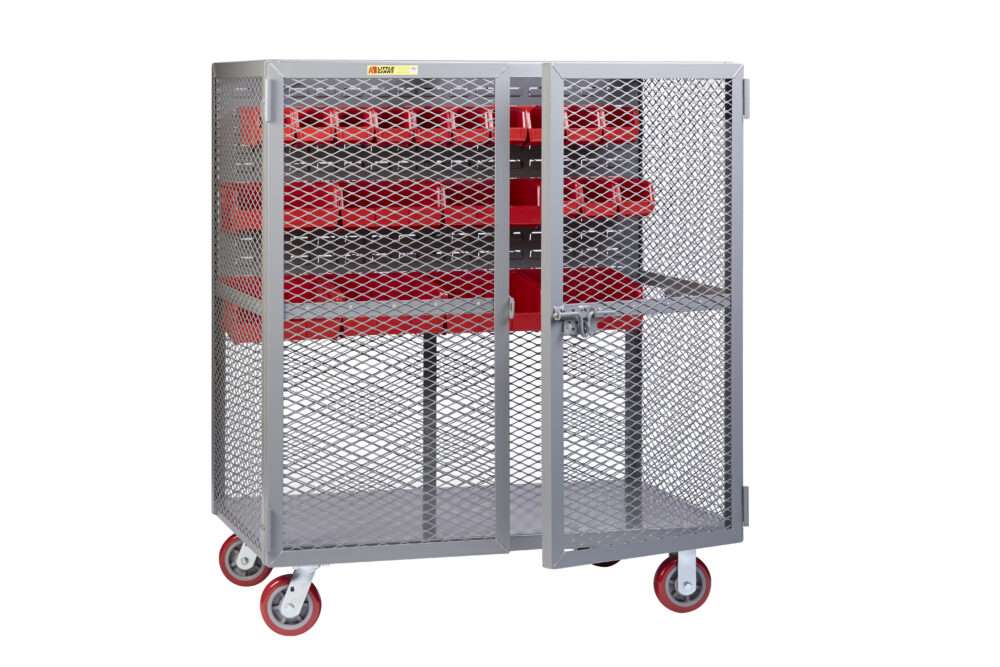 Tool Security Cart with Pegboard or Louvered Storage - Little Giant