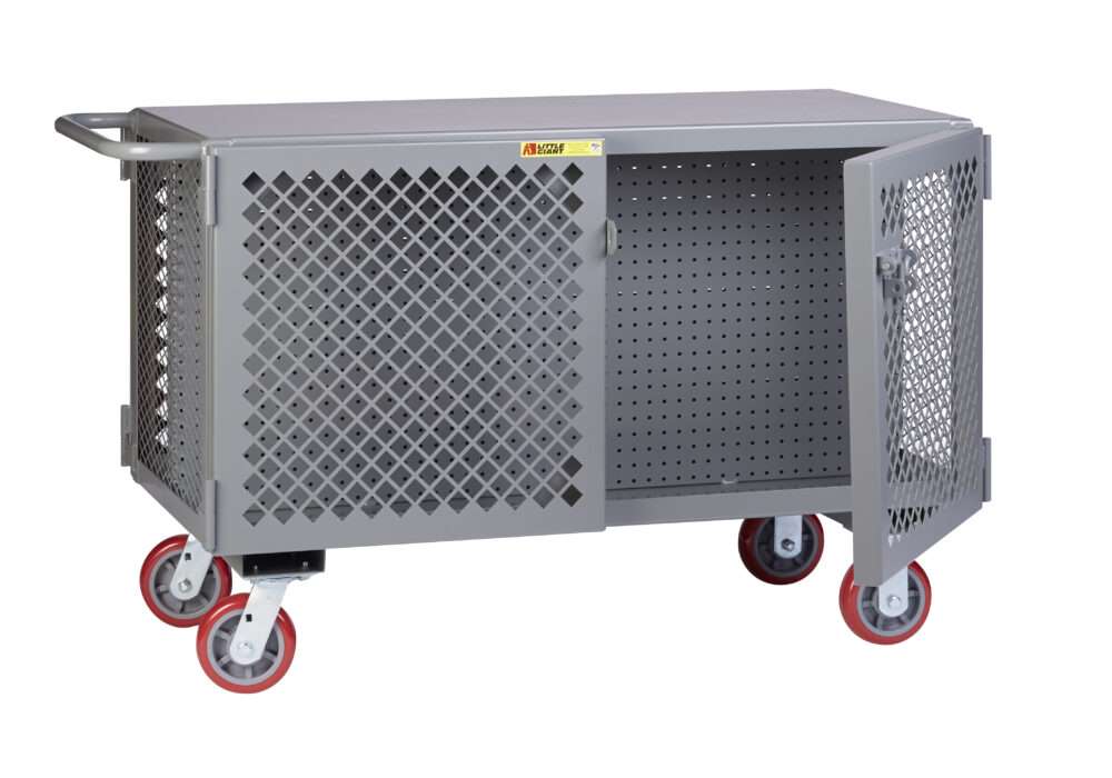 2-Sided Mobile Maintenance Cart with Pegboard or Louvered Panels ...