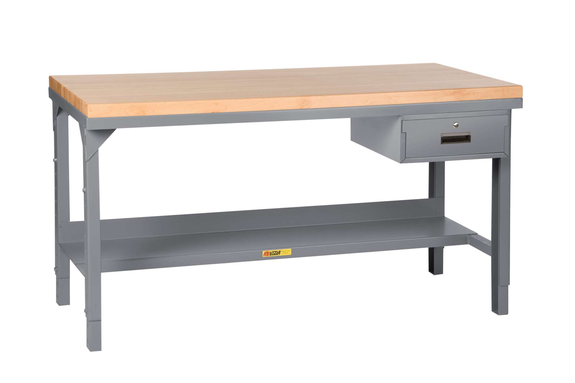 Welded Steel Workbenches with Butcher Block Tops - Little Giant