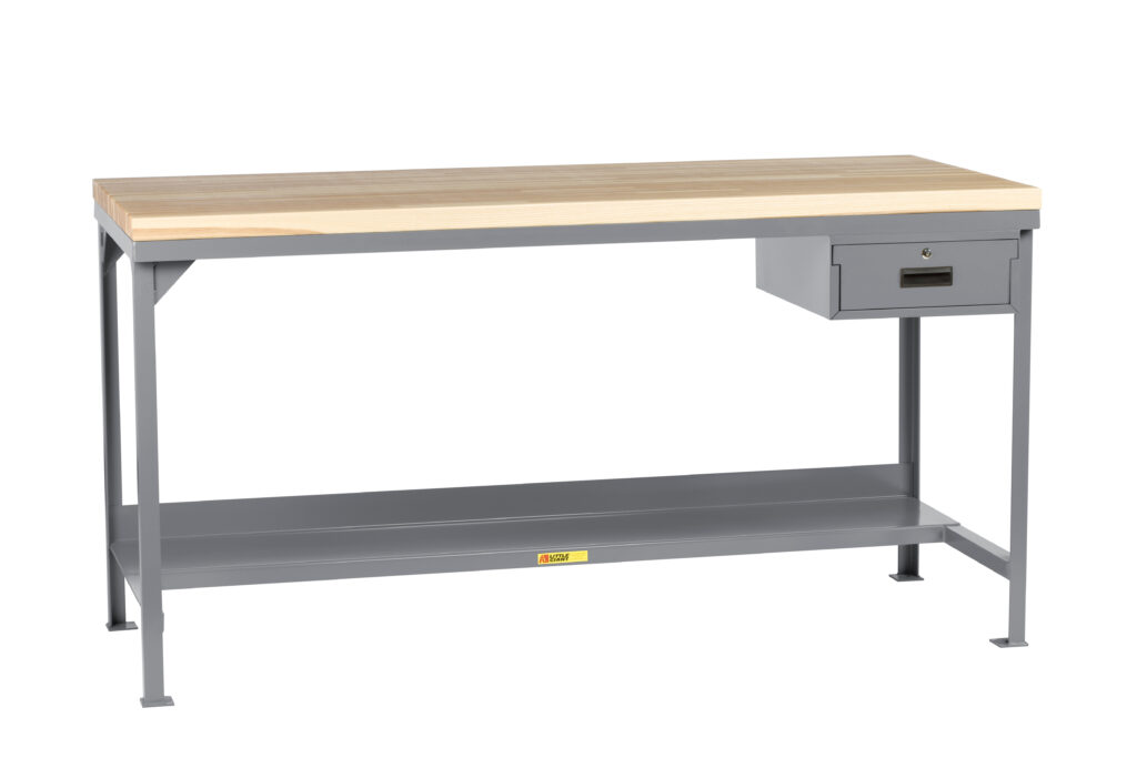 Welded Steel Workbenches with Butcher Block Tops - Little Giant