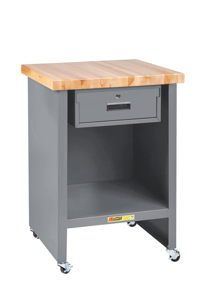 Enclosed Table with Drawer and Butcher Block Top - Little Giant