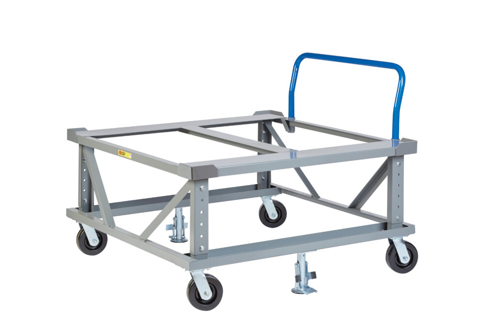 Ergonomic Adjustable Height Mobile Pallet Stand - Little Giant